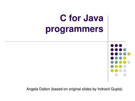 Ppt C For Java Programmers Powerpoint Presentation Free Download