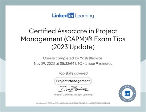 yash bhavsar on linkedin certificate of completion