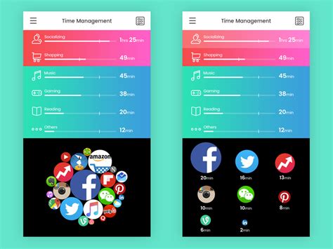 Time Management App Free PSD Templates