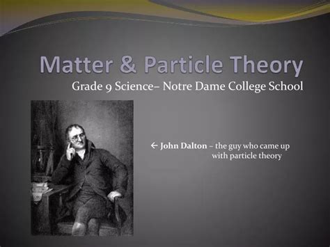 PPT Matter Particle Theory PowerPoint Presentation Free Download ID