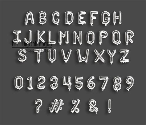 Balloons Font Png Font Silver Balloons Alphabet Font Newspaper Png Font Holidays Png Copy