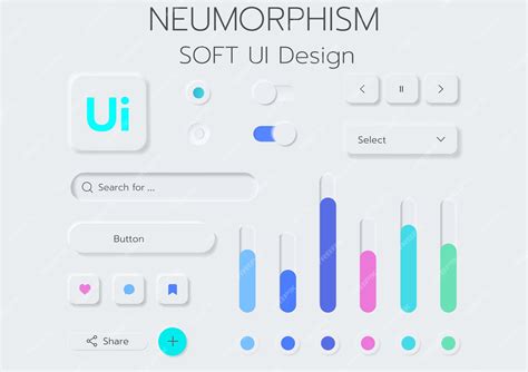 Premium Vector 3d Neumorphism Soft Ui Design 3d Buttons