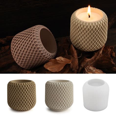 Concrete Mesh Irregular Candle Cup Silicone Mold Diy Mesh Gypsum Cement