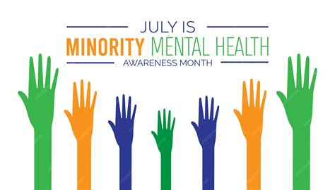 Premium Vector National Minority Mental Health Awareness Month