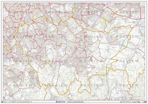 Greater Oxford Ox Area Postcode Sector Map G18  Or Pdf Download