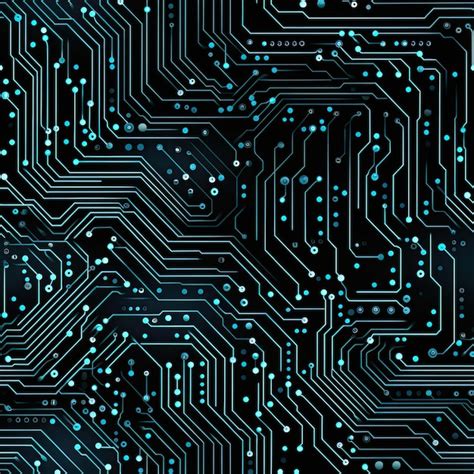Premium Photo Futuristic Circuit Board Patterns