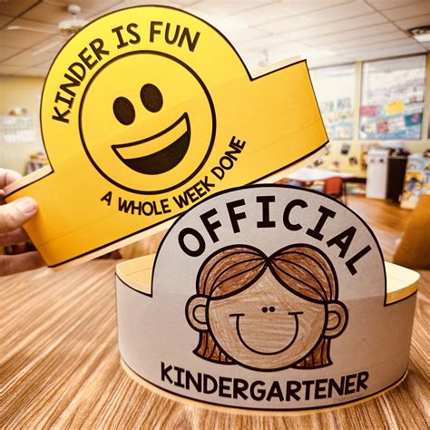 First Day Of School Hats Simply Kinder Printable Membership