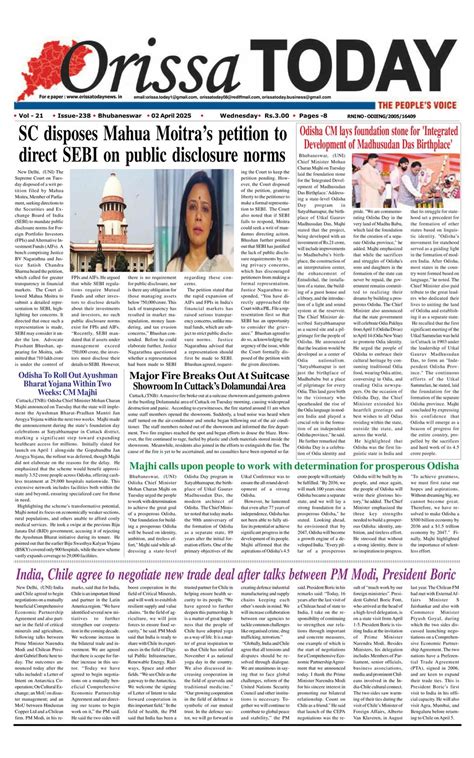 Get Digital Access To Orissa Today April 02 2025 Issue