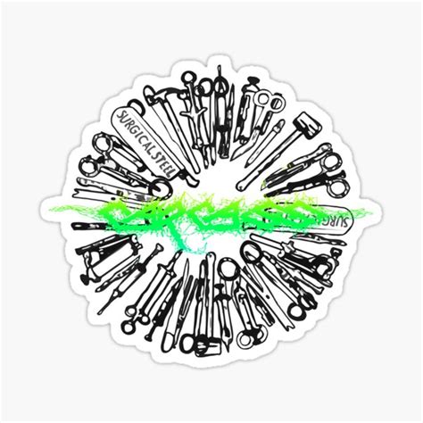 Carcass Band Merch Sticker For Sale By Xxxvintagexxx Redbubble