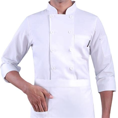 Long Sleeved Workwear In Pure White For Executive Chefs In Fine Dining Restaurants Shopee