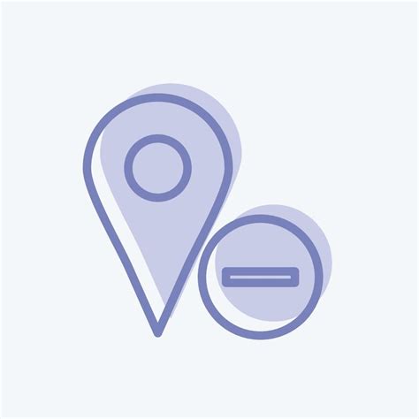 Icon Delete Location Suitable For User Interface Symbol Two Tone Style Simple Design Editable