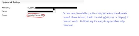 solved systemlink problem with partially connected ni community