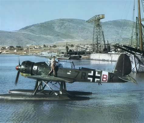 World Arado 196 A 3 Seaplane In A Harbor Date And Location Unknown