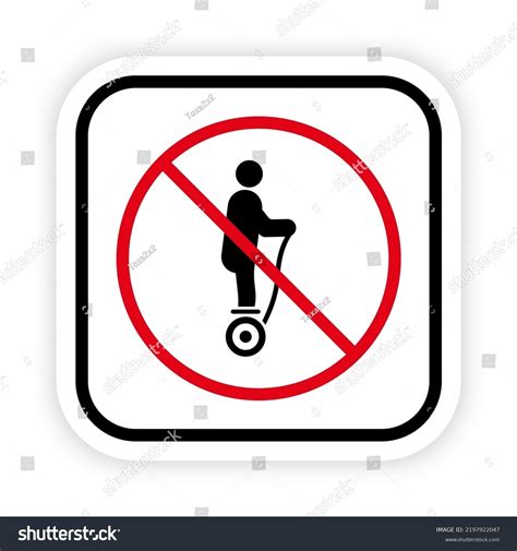 Not Allowed Hoverboard Sign Electrical Hover Stock Vector Royalty Free Shutterstock