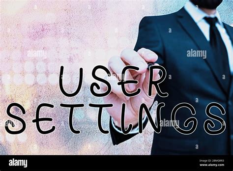 Text Sign Showing User Settings Business Photo Showcasing