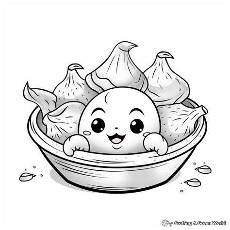 Dumpling Coloring Pages Free And Printable