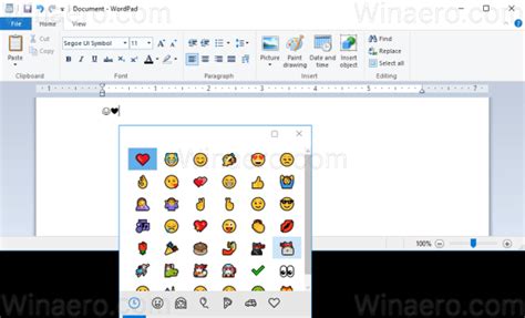Enter Emoji From Keyboard In Windows With Emoji Panel