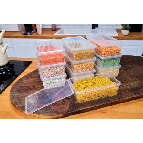 20 Piece 2l Lockable Plastic Storage Containers Multipurpose Airtight Design