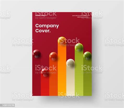 생생한 엽서 A4 디자인 벡터 템플릿입니다 신선한 현실적인 공 플래 카드 개념 A4 용지에 대한 스톡 벡터 아트 및 기타 이미지