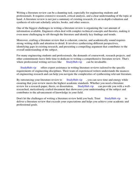Engineering Literature Review Example Pdf Engineering Literature