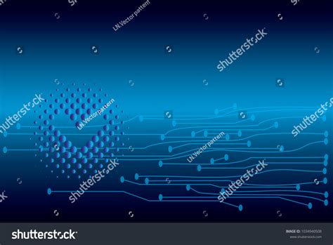 Vector Abstract Futuristic Circuit Board Illustration Stock Vector Royalty Free 1034940508
