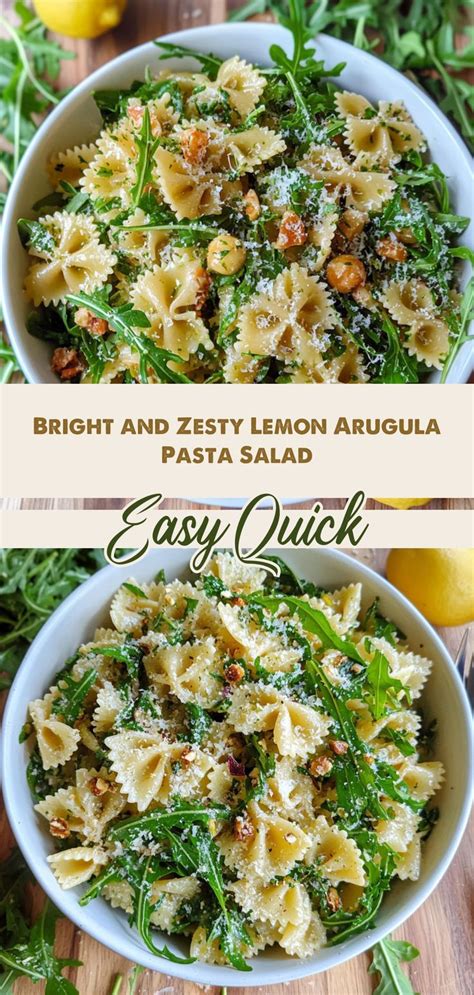 Refreshing Lemon Arugula Pasta Salad Recipe In 15 Minutes Recipe In