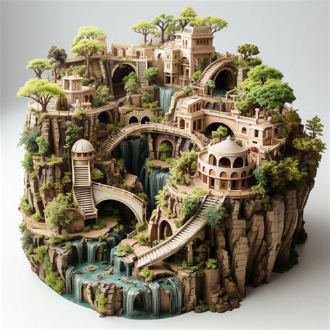 Premium Photo 3d Cardboard Model With White Background