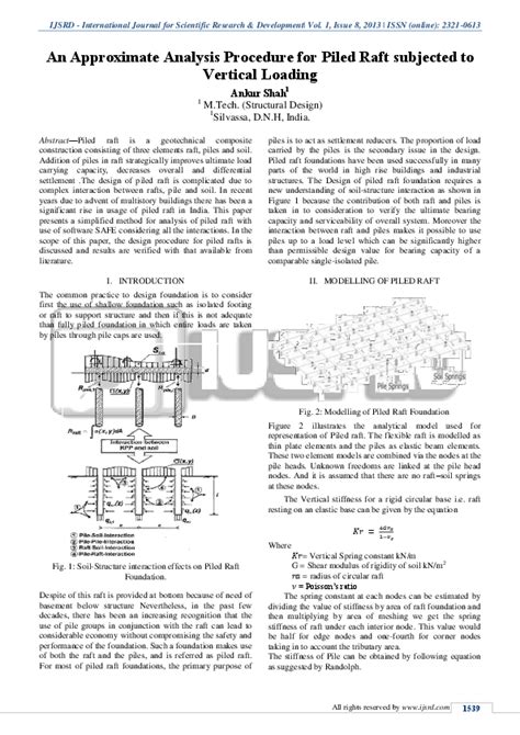Pdf An Approximate Analysis Procedure For Piled Raft Subjected To