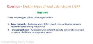 EIGRP Interview Questions And Answers Part PPT