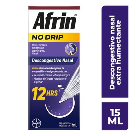 Afrin No Drip Congestión Nasal Oximetazolina 050 Mg 15 Ml H E B México