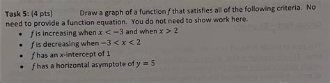 Solved Task 5 4 ﻿pts ﻿draw A Graph Of A Function F ﻿that