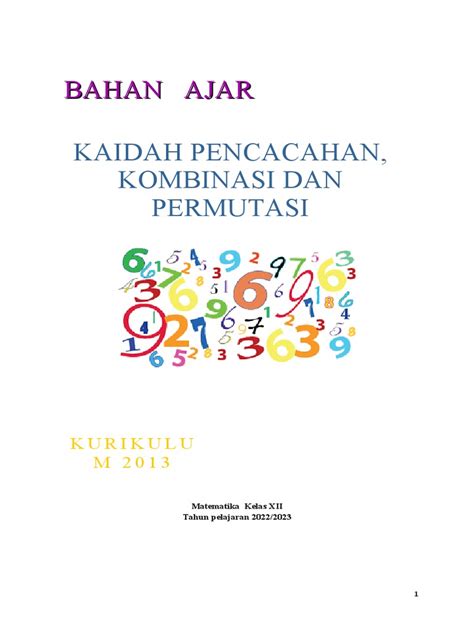 bahan ajar kaidah pencacahan kombinasi dan permutasi pdf