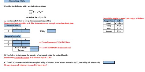 Solved Consider The Following Utility Maximization