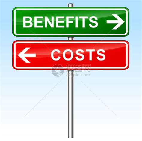 显示绿色和红色效益和成本方向插画图片下载 正版图片402263657 摄图网