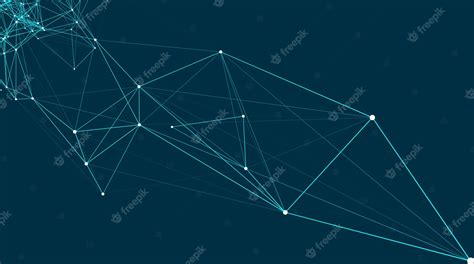 Premium Vector Abstract Connections Are In Space Background With Connecting Dots And Lines