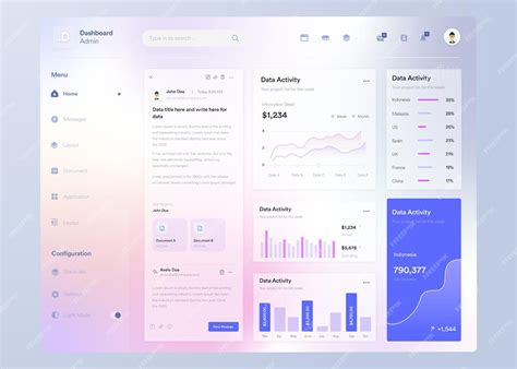 premium vector infographic dashboard ui ux design with graphs charts