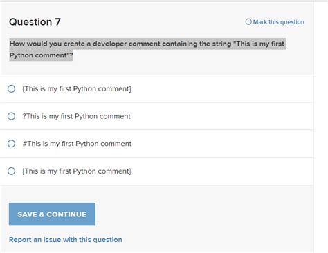 Solved How Would You Create A Developer Comment Containing