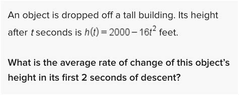 solved an object is dropped off a tall building its height