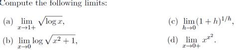 Solved Mention The Theorems Definitions Properties Of Limits