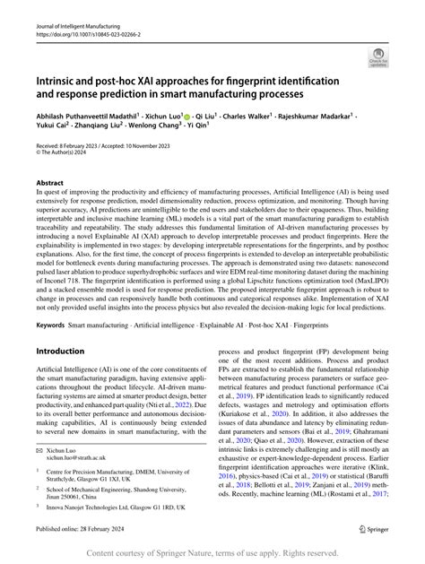 Pdf Intrinsic And Post Hoc Xai Approaches For Fingerprint