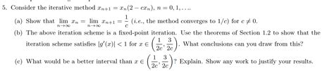 solved consider the iterative method xn 1 xn 2−cxn n 0 1 …