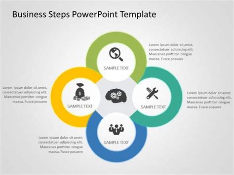 Steps Arrow Process PowerPoint Template