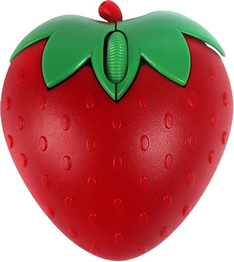 Wireless Bluetooth Mouse Cute Fruit Strawberry Shape Mouse 2 4ghz And Bluetooth Dual