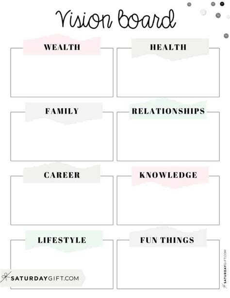 Vision Board Template 27 Cute Andfree Dream Board Printables Vision