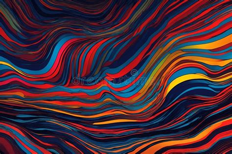 Vibrant Abstract Background With Curved Lines Generative Ai Stock Image Image Of Colorful
