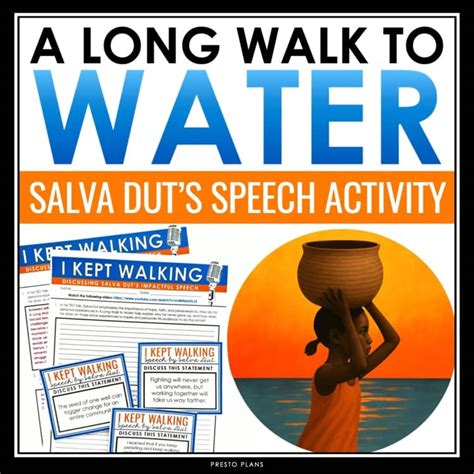 A Long Walk To Water Activity Salva Duts Speech Analysis And Discussion