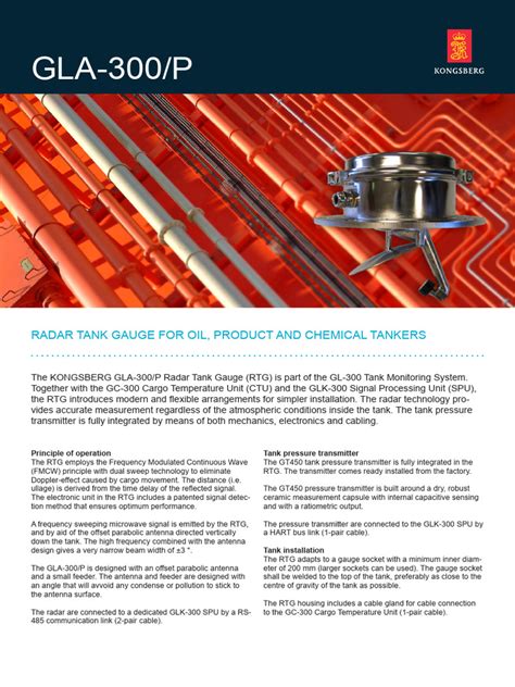 Gla 300p Pdf Pressure Measurement Radar