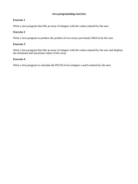 Td Java Programming Pdf