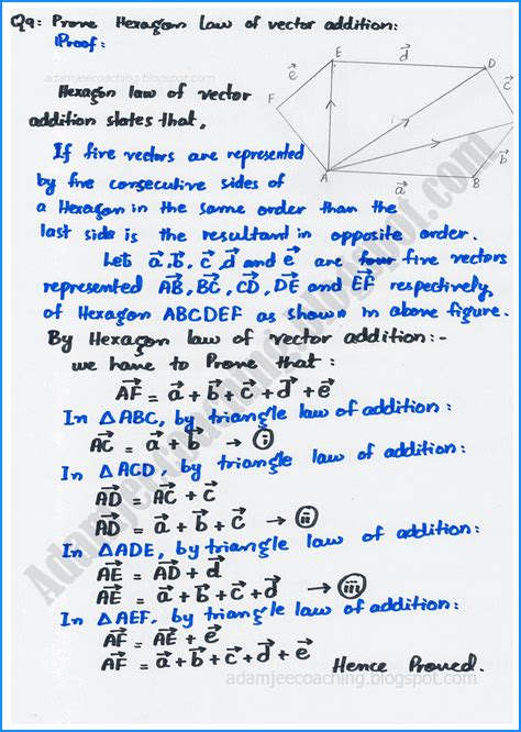 adamjee coaching vectors exercise 3 1 mathematics 11th
