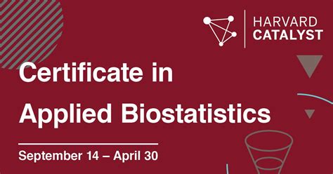 Online Course Certificate In Applied Biostatistics September 14 2020 April 30 2021